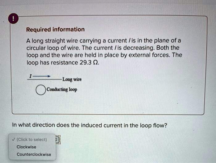 SOLVED: Required information A long straight wire carrying a current /is in the plane of a ...
