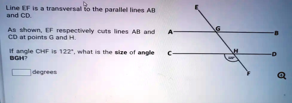 Line EF is a transversal to the parallel lines AB and CD. As shown, EF respectively cuts lines ...