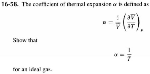 16 58 the coefficient of thermal expansion is defined as av at show ...