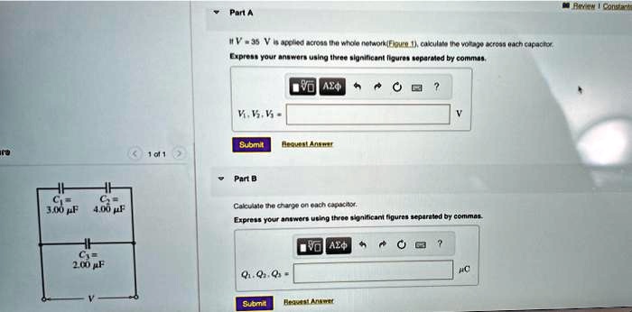 SOLVED: Texts: thank you Part A Question 1: Constant V = 35 V is applied across the whole ...