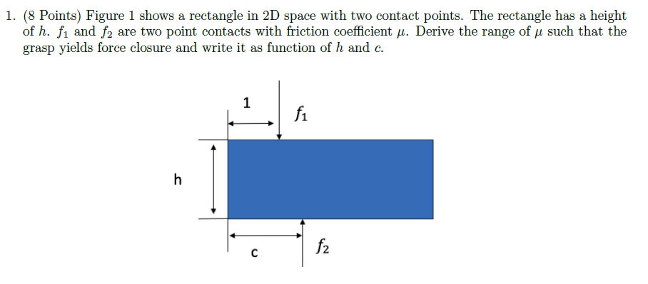 1 8 points figure 1 shows a rectangle in 2d space with two contact ...