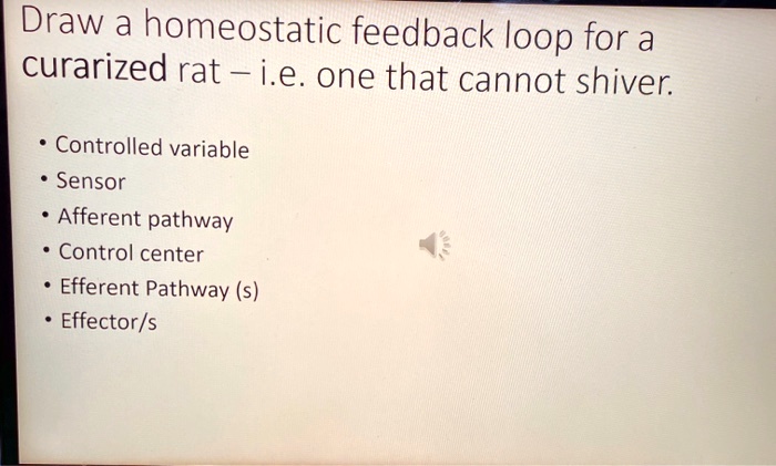 SOLVED:Draw a homeostatic feedback loop for a curarized rat - i.e. one ...