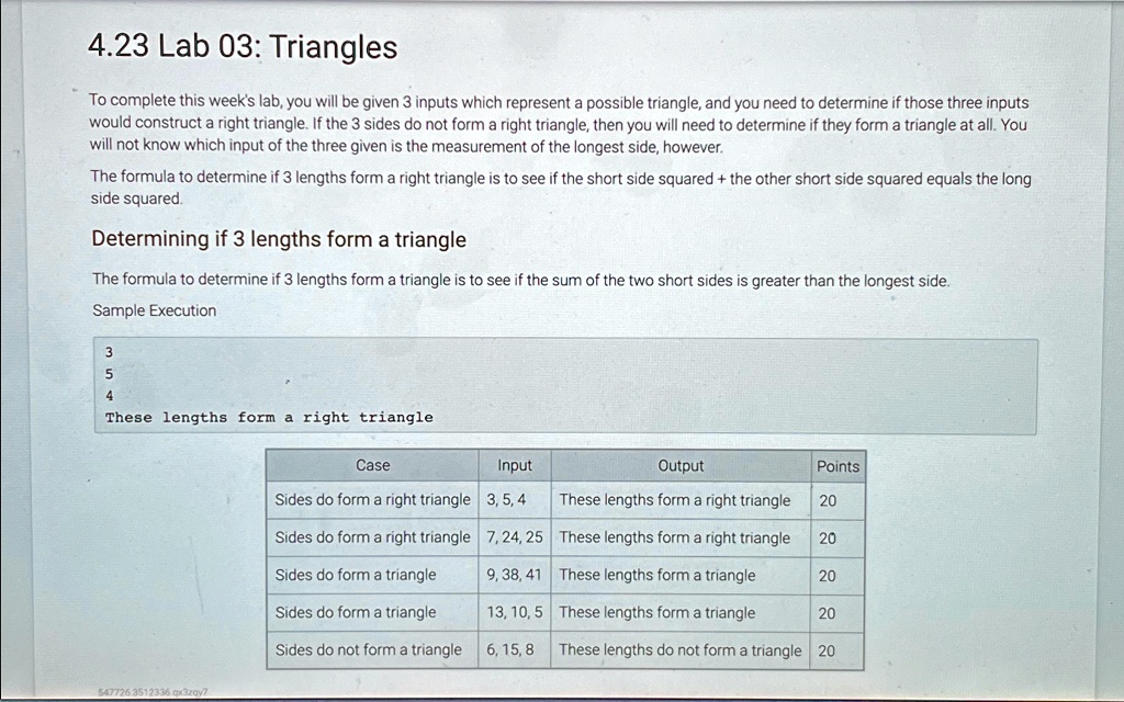 4.23 Lab 03: Triangles To complete this week's lab, you will...