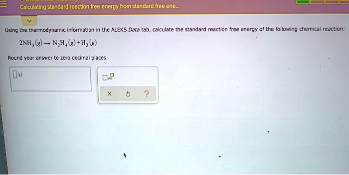 Calculating standard reaction free energy from standard free ene... Using the thermodynamic ...