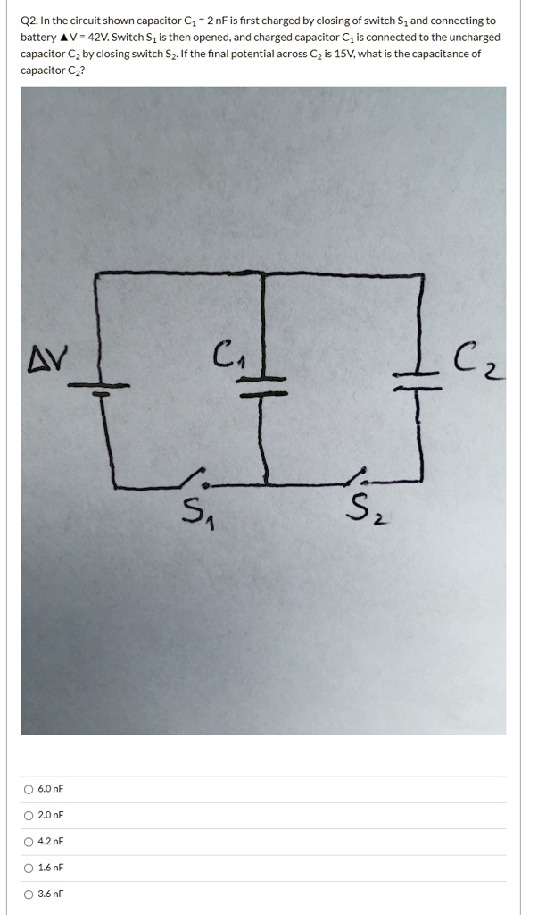 q2 in the circuit shown capacitor ct 2nf is first charged by closing of ...