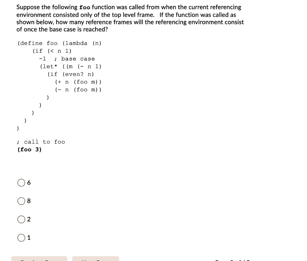 Solved Suppose The Following Foo Function Was Called From When The 3938