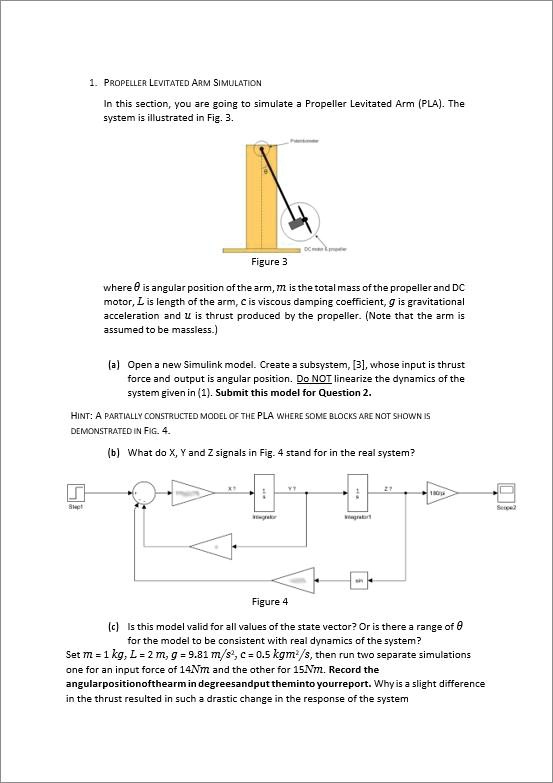 1. PROPELLER LEVITATED ARM SIMULATION In this section, you are going to ...