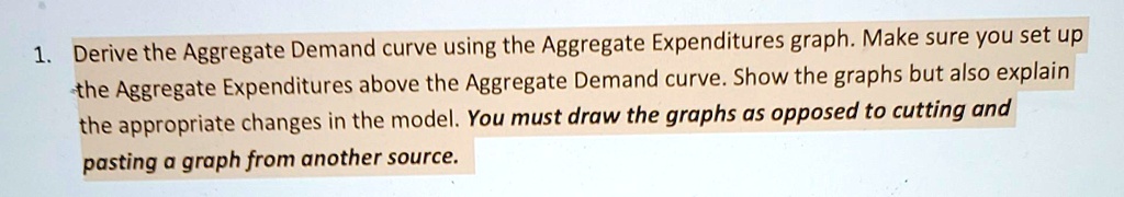 SOLVED: Derive the Aggregate Demand curve using the Aggregate Expenditures graph Make sure you ...
