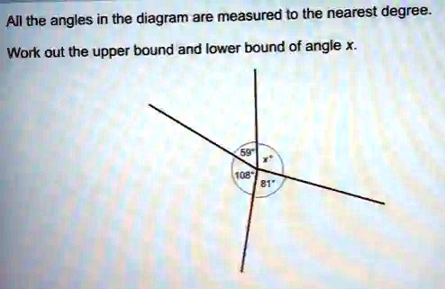 All the angles in the diagram are measured to the nearest degree: Work ...
