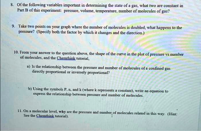 SOLVED: short answers is fine Of the following variables important in determining the state of a ...