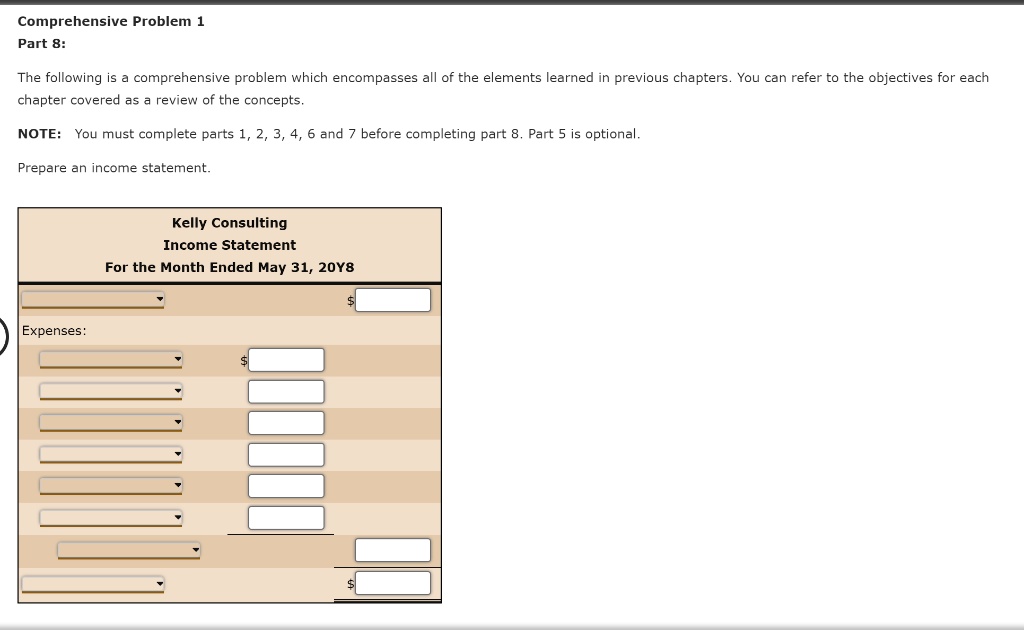 Comprehensive Problem 1 Part 8: The following is a comprehensive ... Comprehensive Problem 1 Part 8: The following is a comprehensive ...