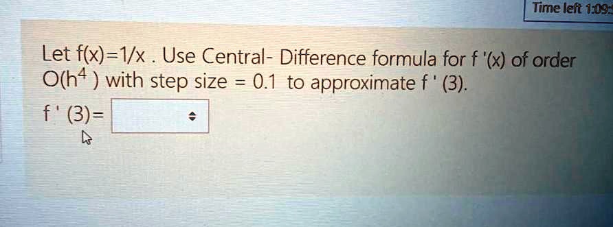 Time leit 103 let fx vx use central difference formula for f...