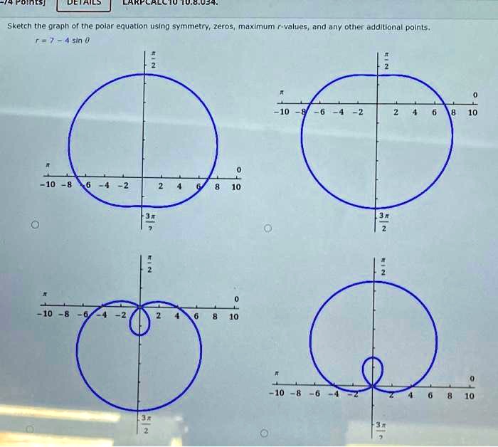 SOLVED:DBAil? Sketch the graph of the polat equation using syinmetty ... SOLVED:DBAil? Sketch the graph of the polat equation using syinmetty ...