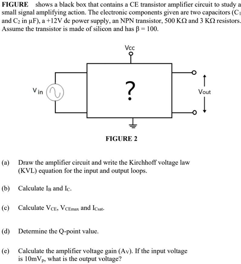SOLVED: (a) Draw the amplifier circuit and write the Kirchhoff voltage ...