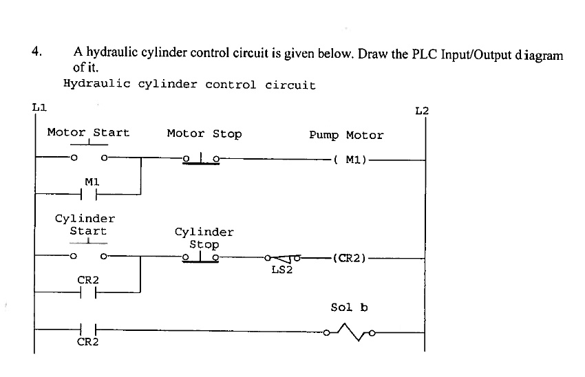 SOLVED: 4. A hydraulic cylinder control circuit is given below. Draw ... SOLVED: 4. A hydraulic cylinder control circuit is given below. Draw ...