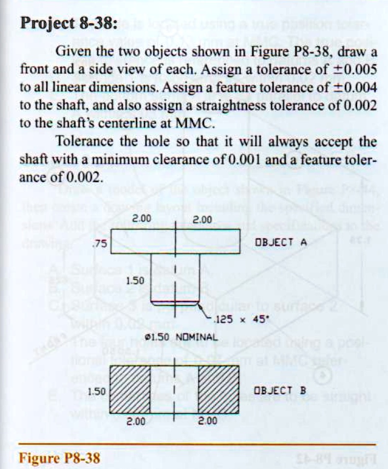 SOLVED: Project 8-38: Given the two objects shown in Figure P8-38, draw ...