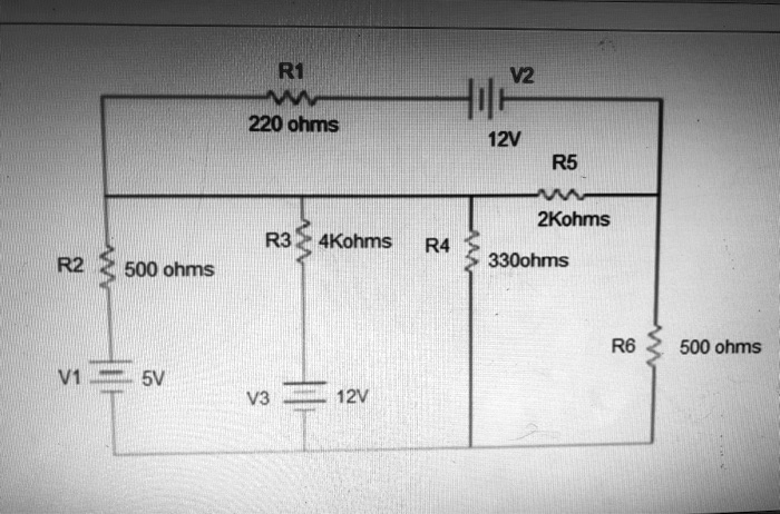 SOLVED: 1. Apply the superposition theorem and analyze the circuit with the source V1 active and ...