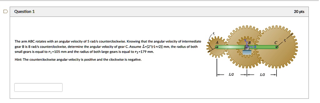 Question 1 The Arm Abc Rotates With An Angular Velocity Of 5 Rads Counterclockwise Knowing That