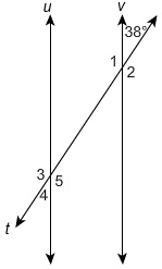 SOLVED: 'n the figure, u ǁ v, and t is a transversal that crosses the ...