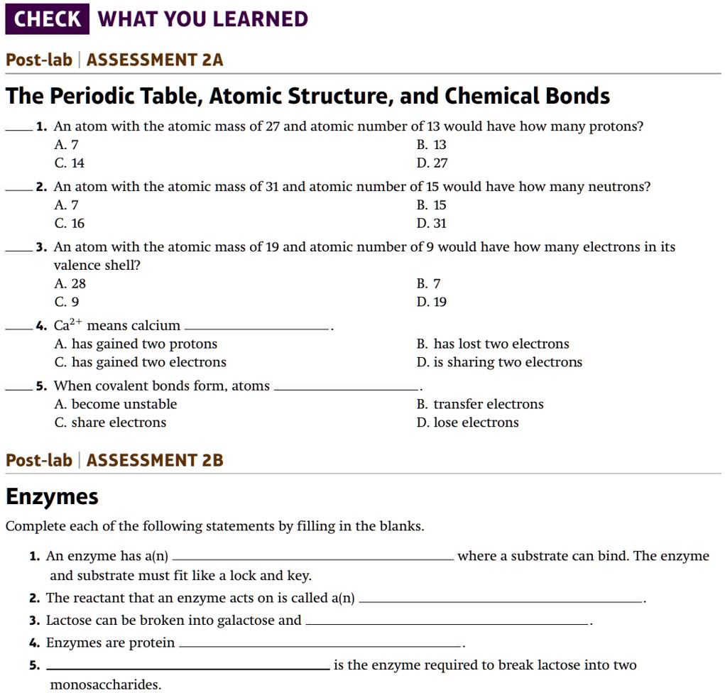 SOLVED: An enzyme has a(n) active site where a substrate can bind. The enzyme and substrate must ...