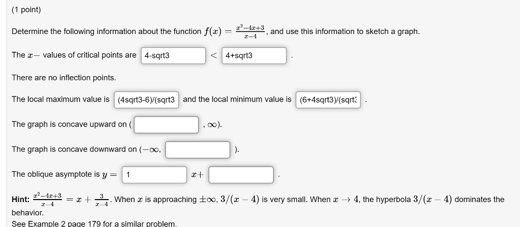 SOLVED: k+ and use this information to sketch graph: T-1 Determine the following information ...