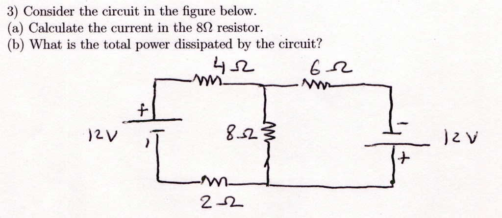 SOLVED: 3) Consider the circuit in the figure below. (a) Calculate the current in the 80 ...