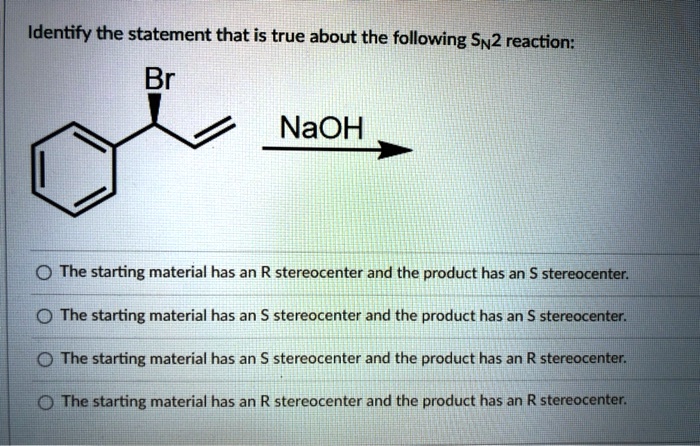 [GET ANSWER] identify the statement that is true about the following ...