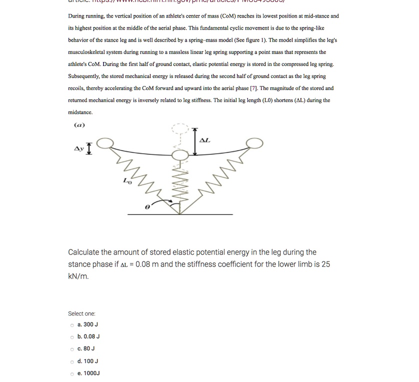 SOLVED: During running, the vertical position of an athletic center of ...