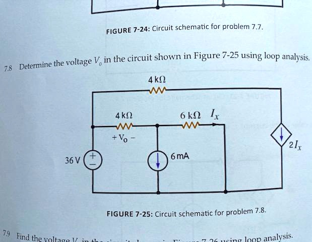 Solved 78 Determine The Voltage V0 In The Circuit Shown In Figure 7 25 Using Loop Analysis