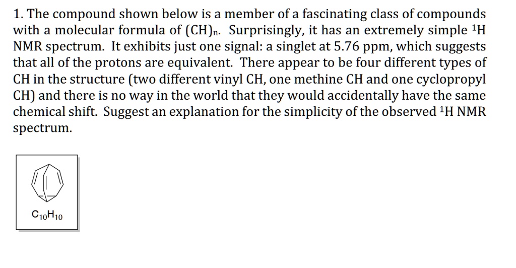 1 the compound shown below is a member of a fascinating class of ...