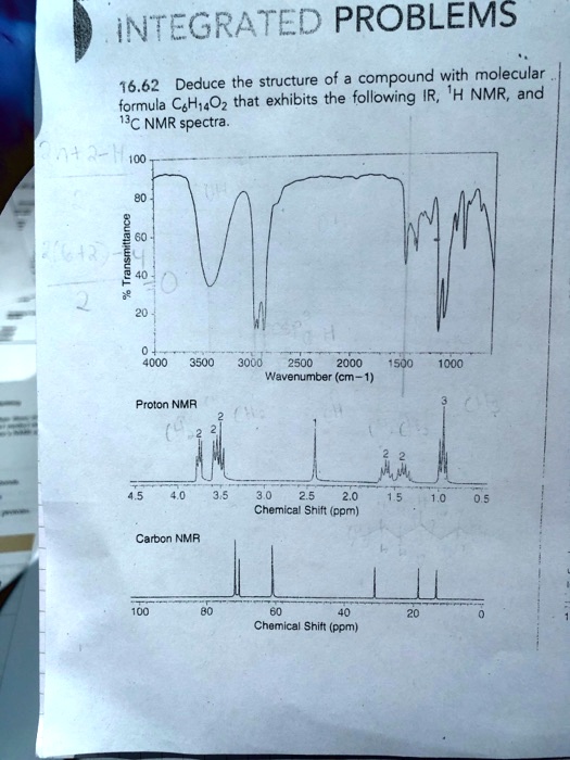 SOLVED:'INTEGRATED PROBLEMS 16.62 Deduce the structure of compound with ...