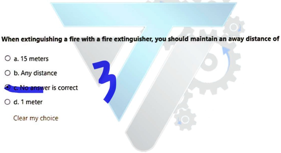 SOLVED: When extinguishing a fire with a fire extinguisher, you should ...