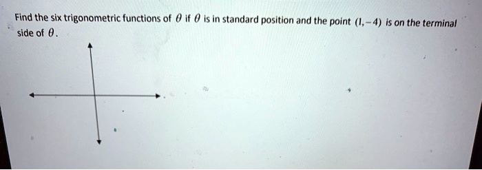 Find the six trigonometric functions of 0 if 0 Is in standard position ...
