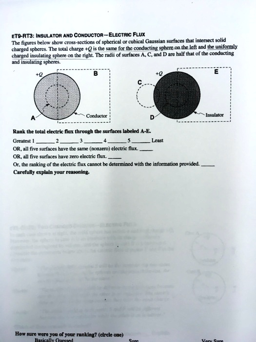 SOLVED: Et9-rT3: INSULATOR AND ConductorELECTRIC FLUX The figures below ...