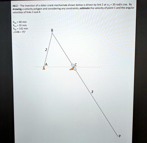 SOLVED: As.2-The inversion of a slider-crank mechanism shown below is ...