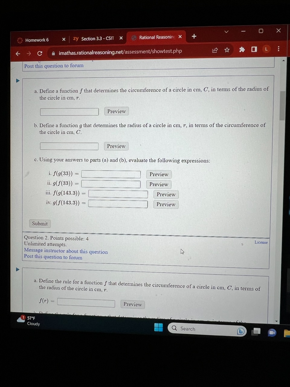 Solved Homework 6 × Zy Section 33 Csit X Rational Reasonin Post This Question To Forum A