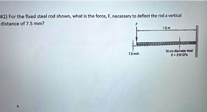 #2) For the fixed steel rod shown, what is the force, F, necessary to ...