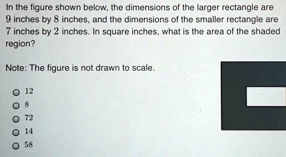 in the figure shown below the dimensions of the larger rectangle are 9 ...