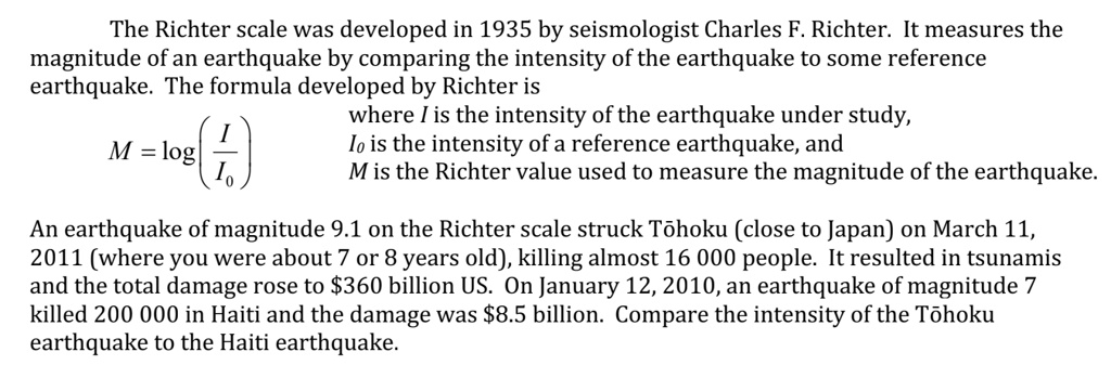 the richter scale was developed in 1935 by seismologist charles f ...