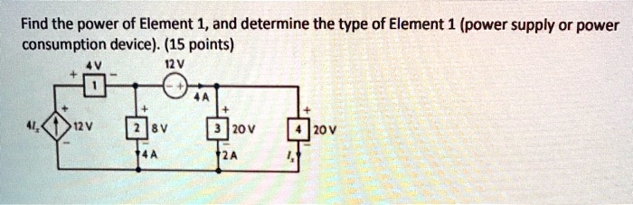 find the power of element 1 and determine the type of element 1 power ...