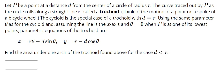 SOLVED: Let P be a point at a distance d from the center of a circle of ...