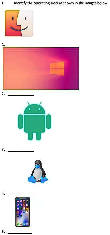 identify the operating systems shown in the images below identify the ...