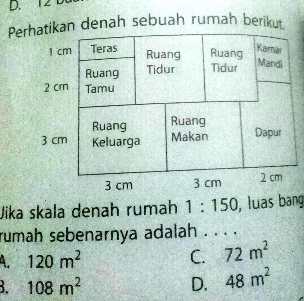 SOLVED: ini gimana ya caranya? D. L2 Ce denah sebuah rumah berikut ... SOLVED: ini gimana ya caranya? D. L2 Ce denah sebuah rumah berikut ...