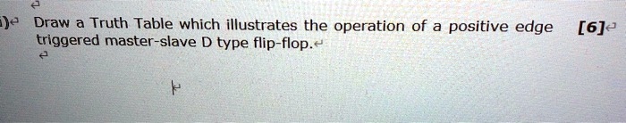 Draw a Truth Table which illustrates the operation of a...