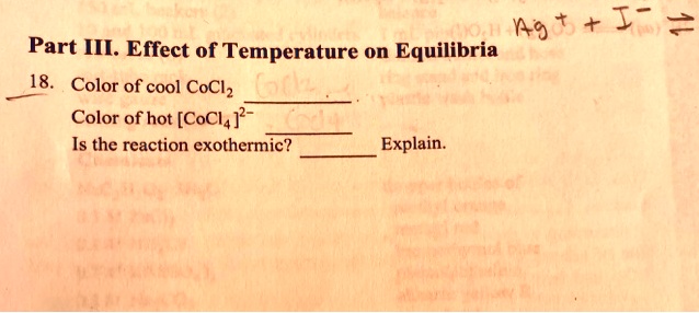 aa i 2 part iii effect of temperature on equilibria 18 color of cool ...