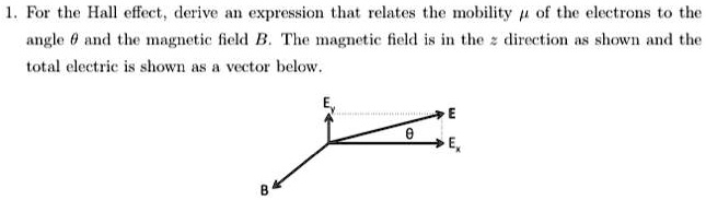 SOLVED: For the Hall effect, derive an expression that relates the ...