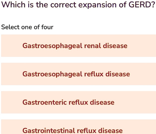 which is the correct expansion of gerd select one of four ...