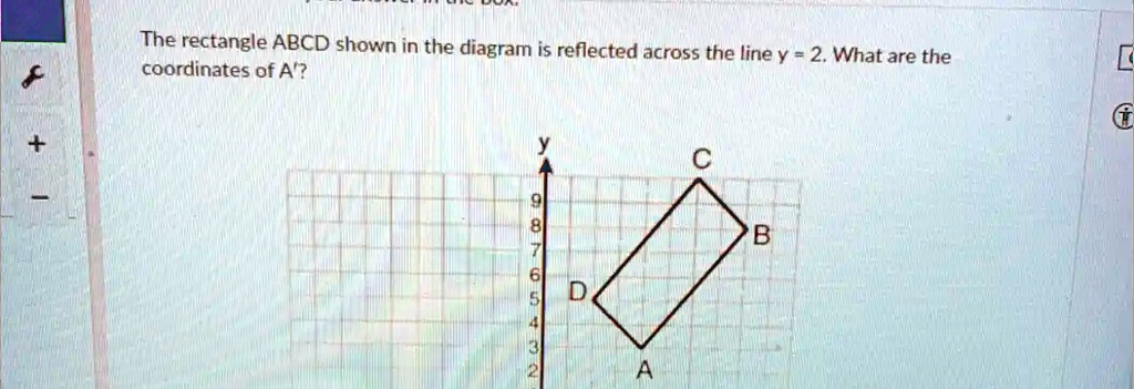 SOLVED: The rectangle ABCD shown in the diagram is reflected across the ...