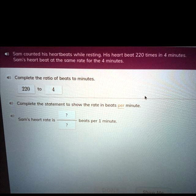 SOLVED: "Some help me please Sam counted his heartbeats while resting ...