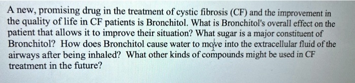 a new promising drug in the treatment of cystic fibrosis cf and the ...